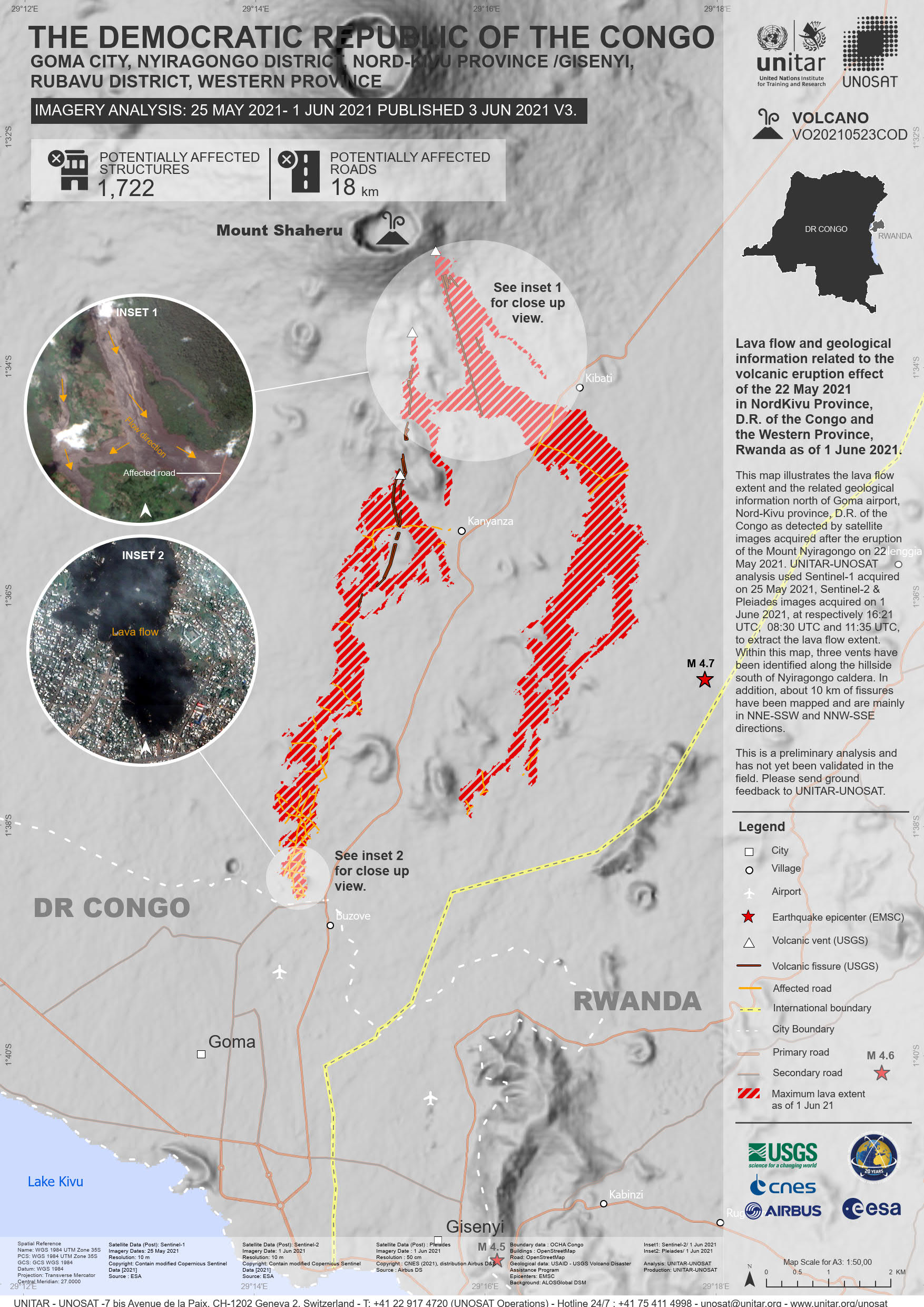 Nyiragongo Volcano Map